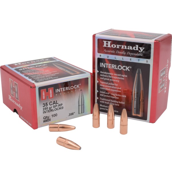 HORNADY INTERLOCK .35/.358 250GR SP, VPE: 100STÜCK, #3520 | waffen ...